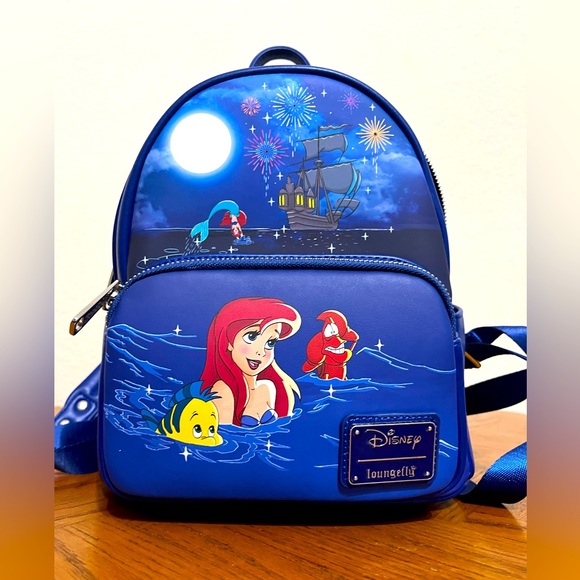 Loungefly | Bags | Loungefly Little Mermaid Backpack Complete With ...